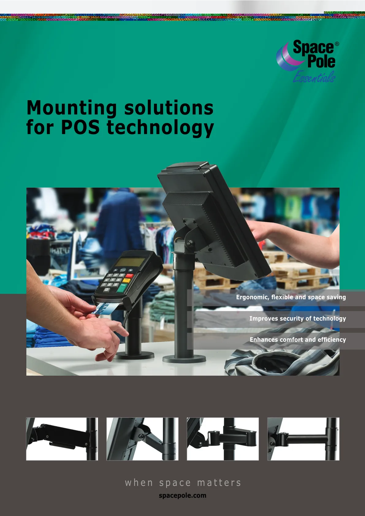 Spacepole MULTIGRIP W/HANDLE PAX SP30 BLK - PAX201-MH-02