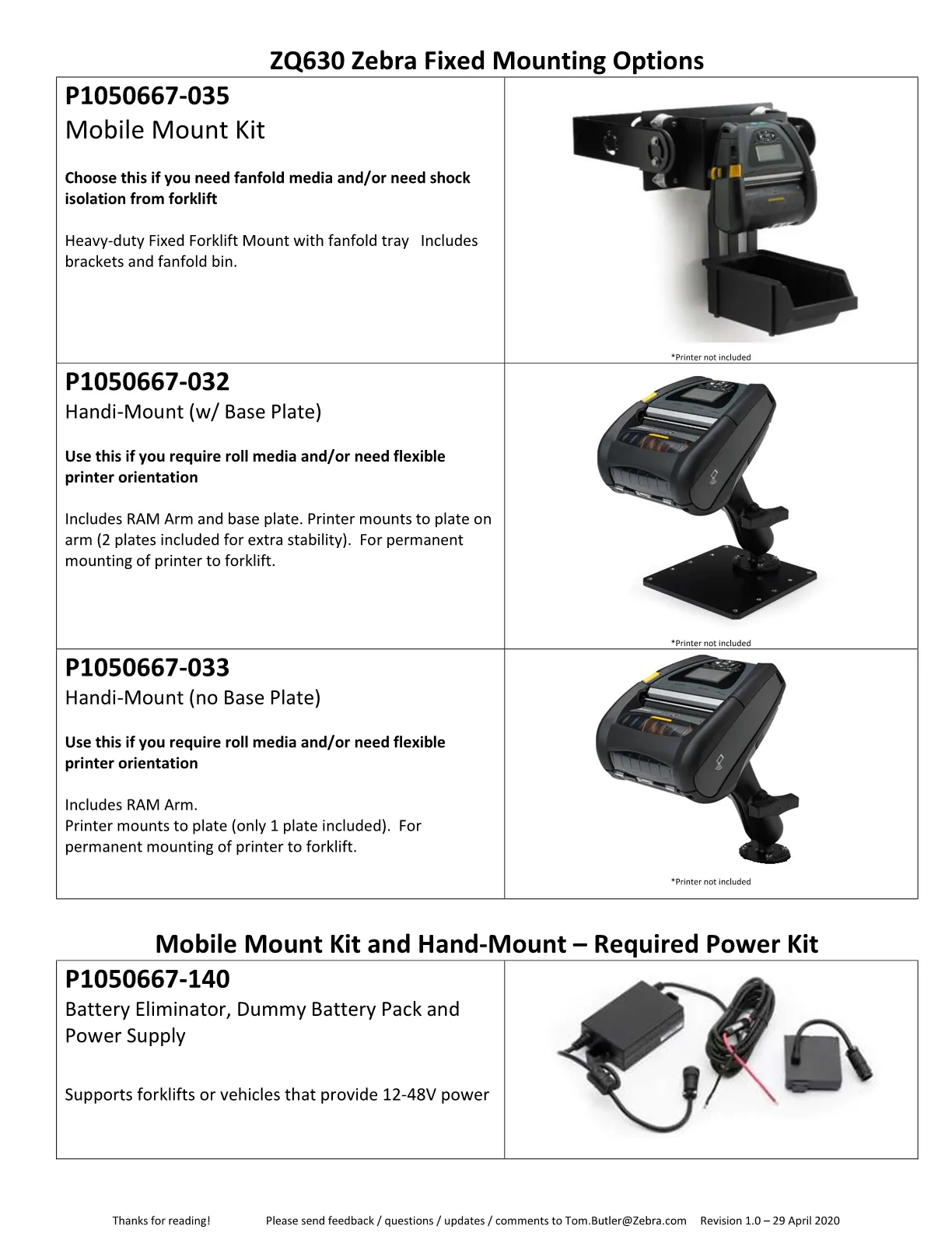 Zebra Mob ZQ630 Plus 4IN BT5/WIFI6 RFID - ZQ63-RAXAA06-00