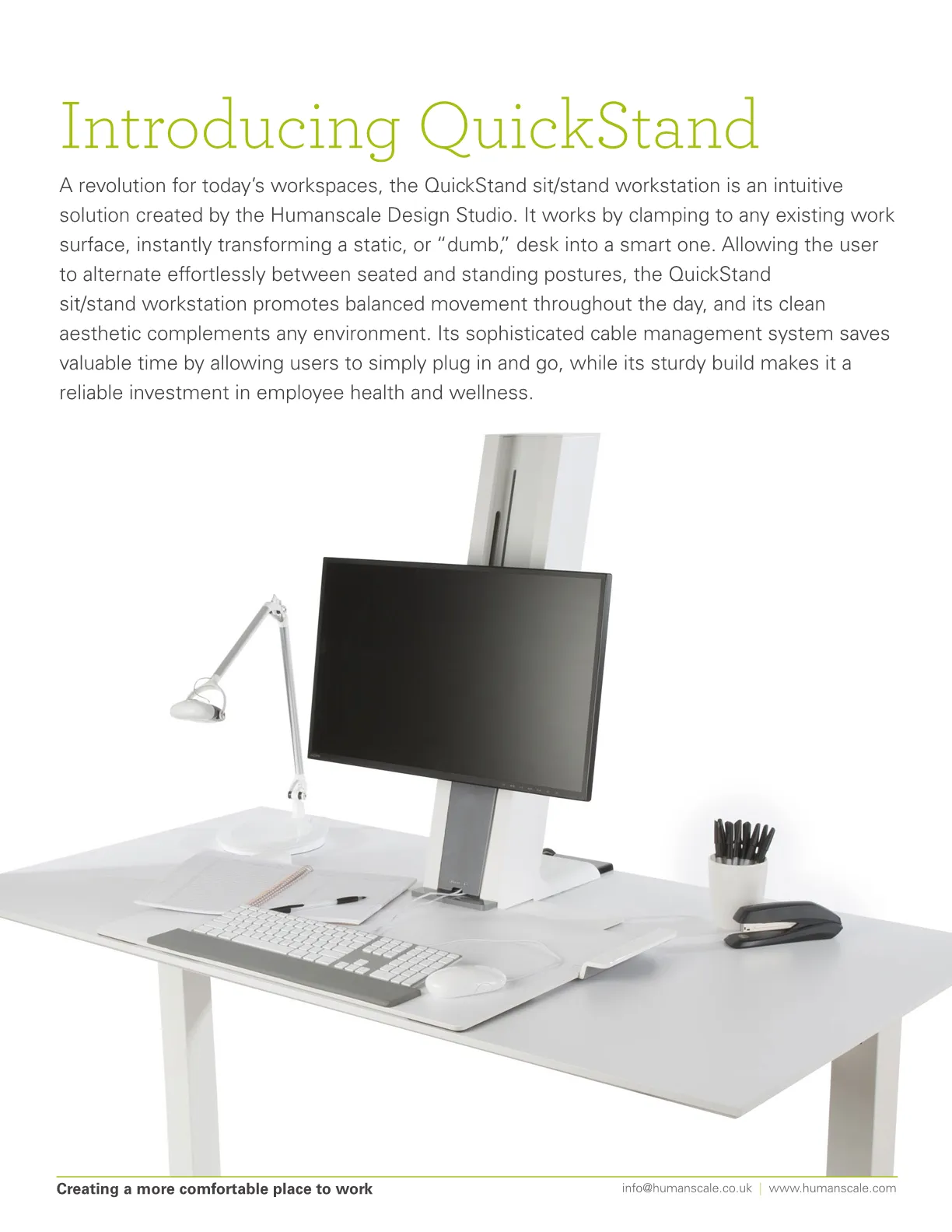 QSBL30CNN - Humanscale Quickstand Sit/Stand Workstation for